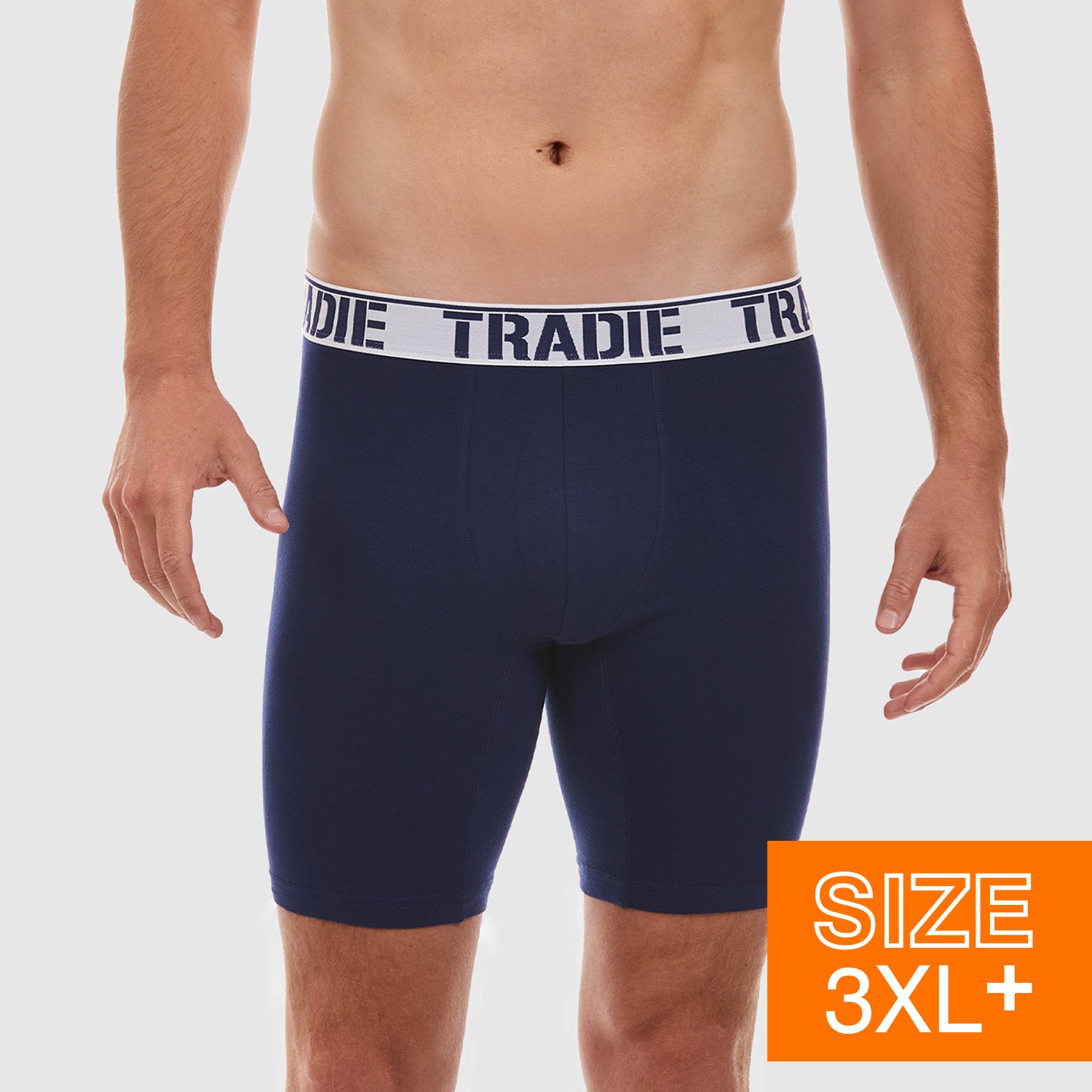 Big Fella Long Leg Trunk - Navy | TRADIE