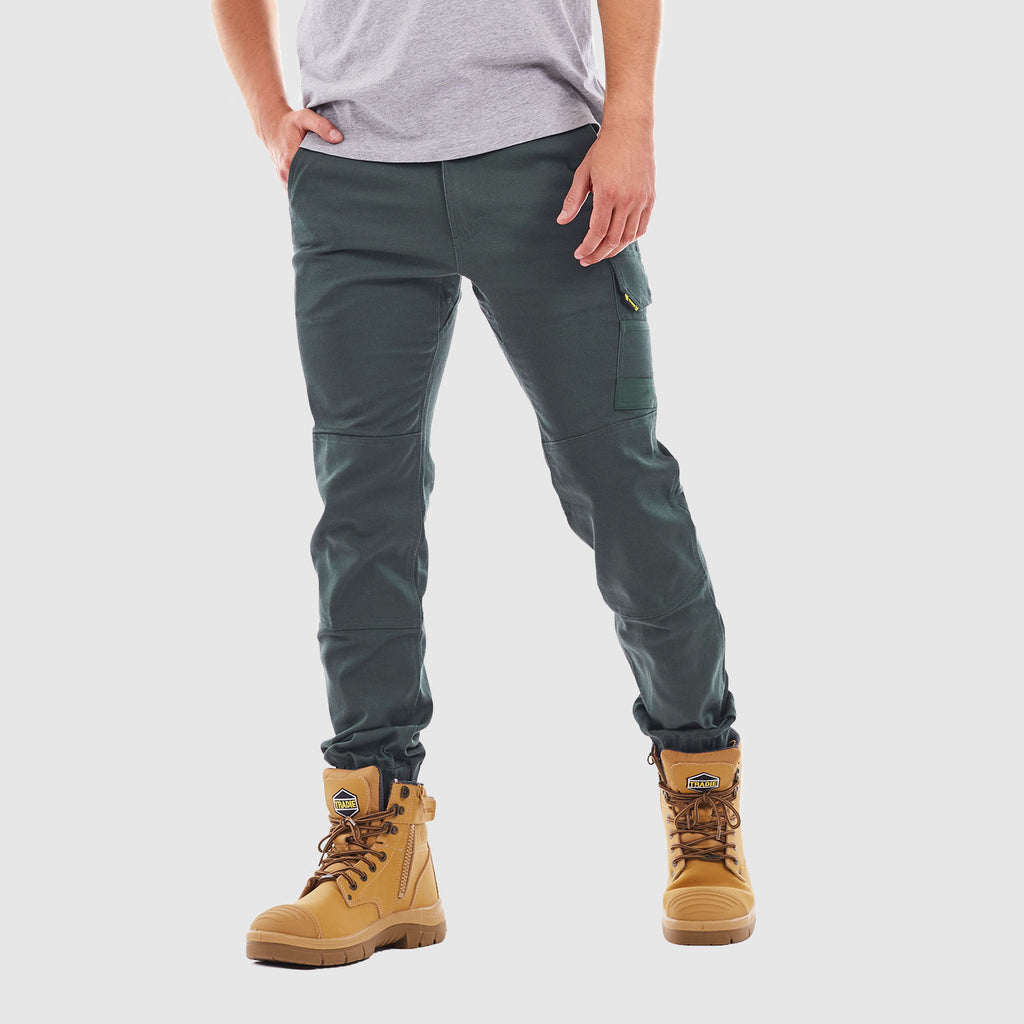 Men's Flex Cuffed Skinny Pant - Slate Green | TRADIE