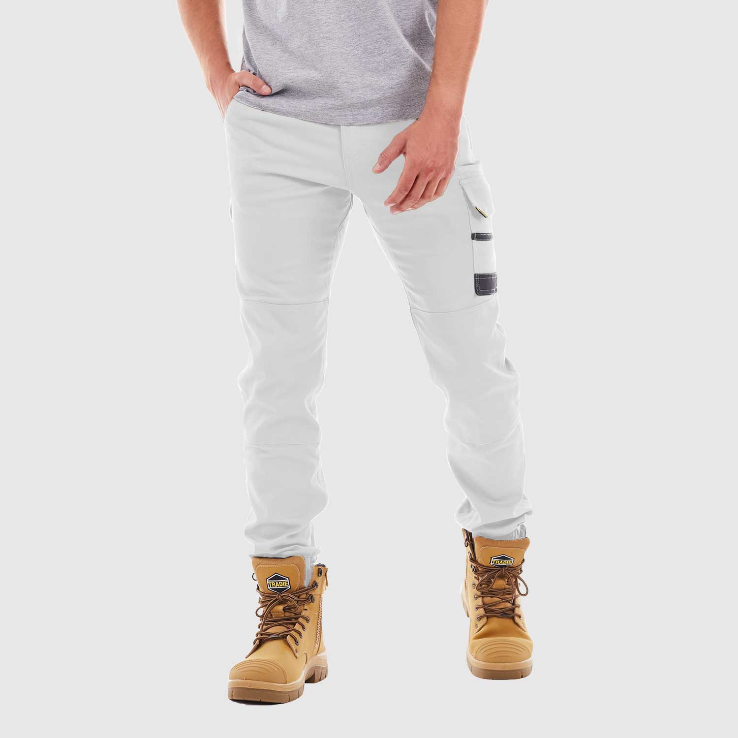 Flex Cuffed Skinny Pant White