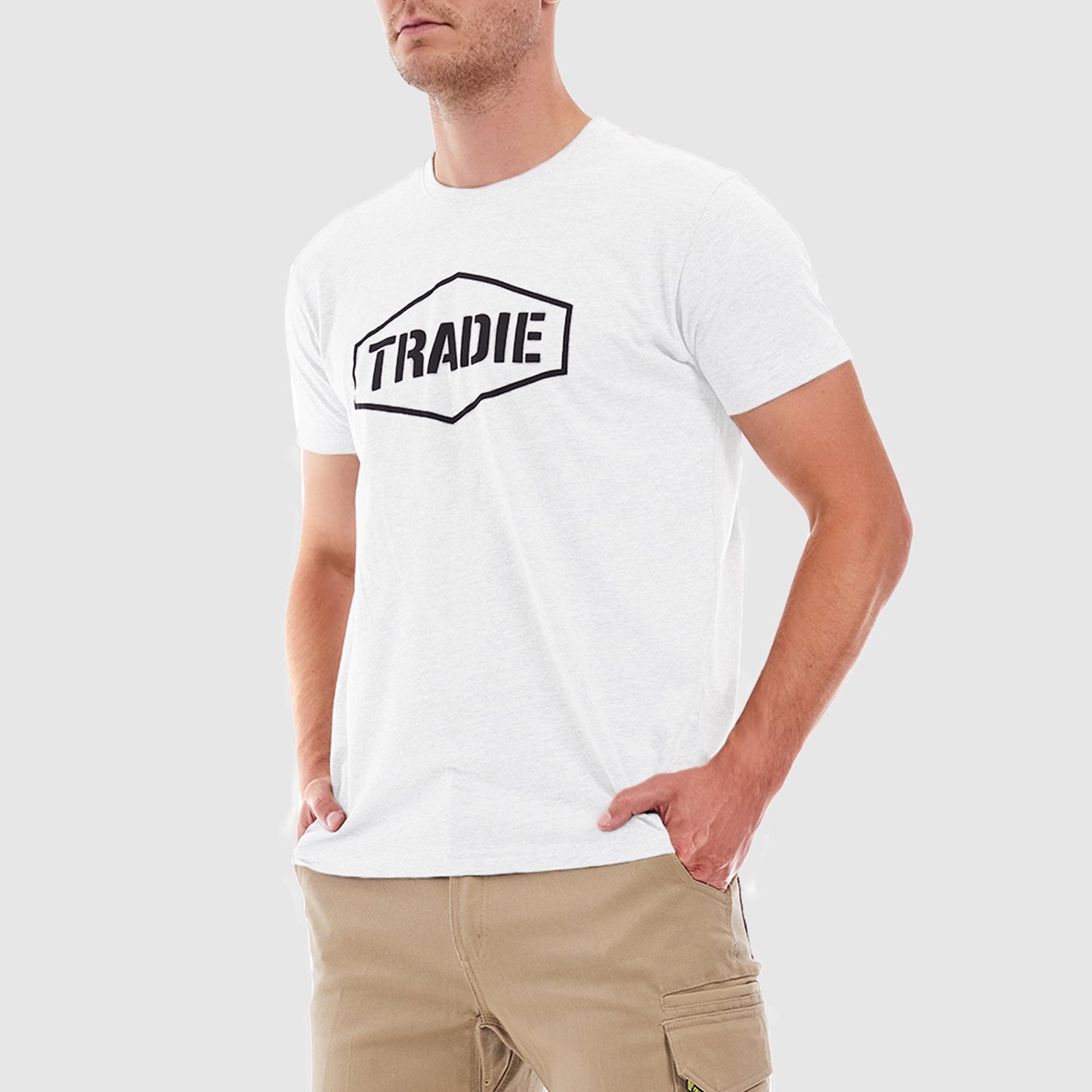 Men's Basic Tee - White | TRADIE
