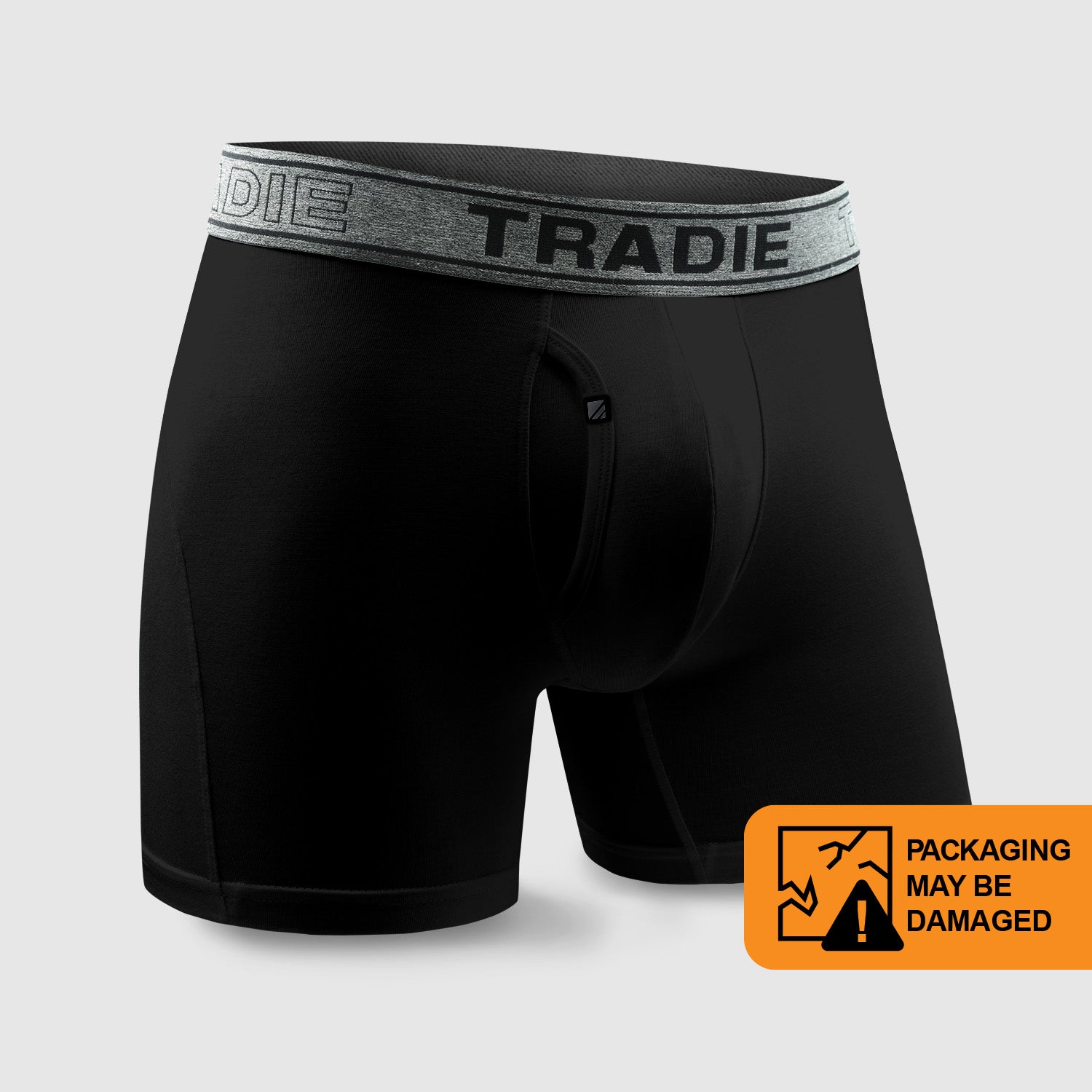 No Bounce Quick Dry Mid Boxer Brief Black