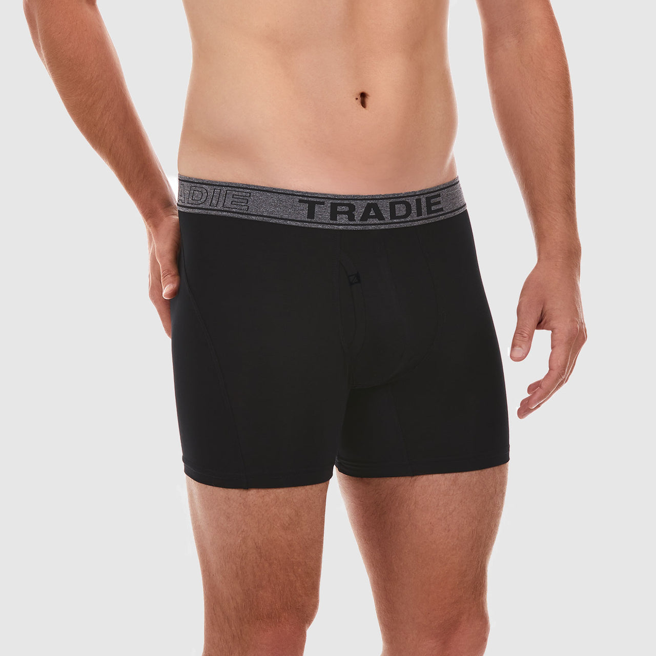 No Bounce Quick Dry Mid Boxer Brief Black