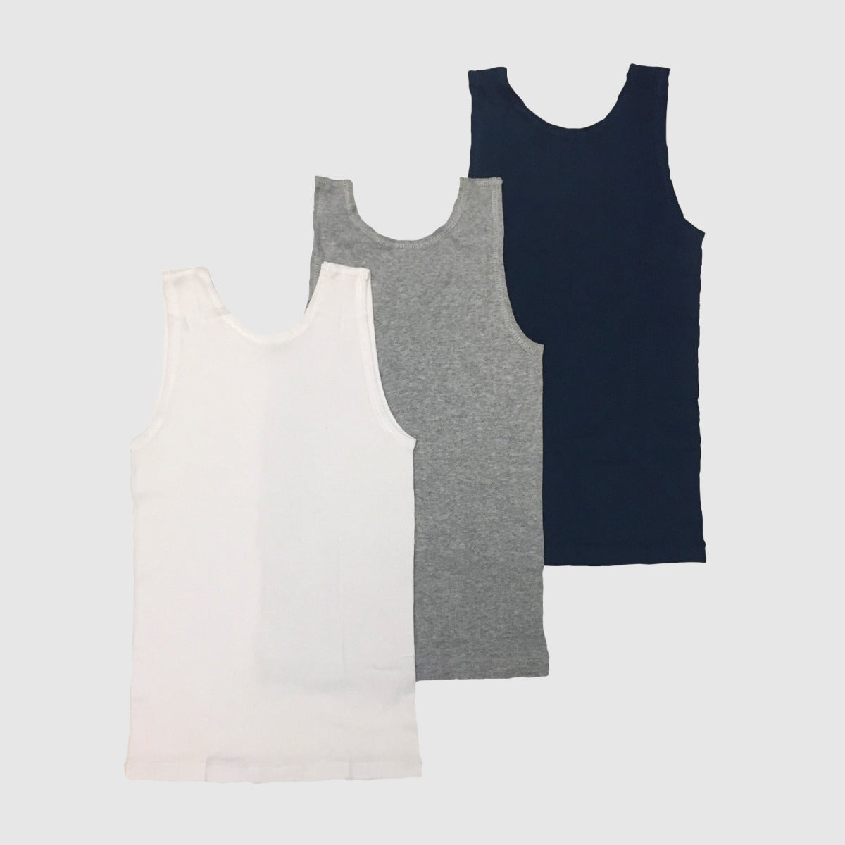 Boys Rib Singlet - White Pack | TRADIE