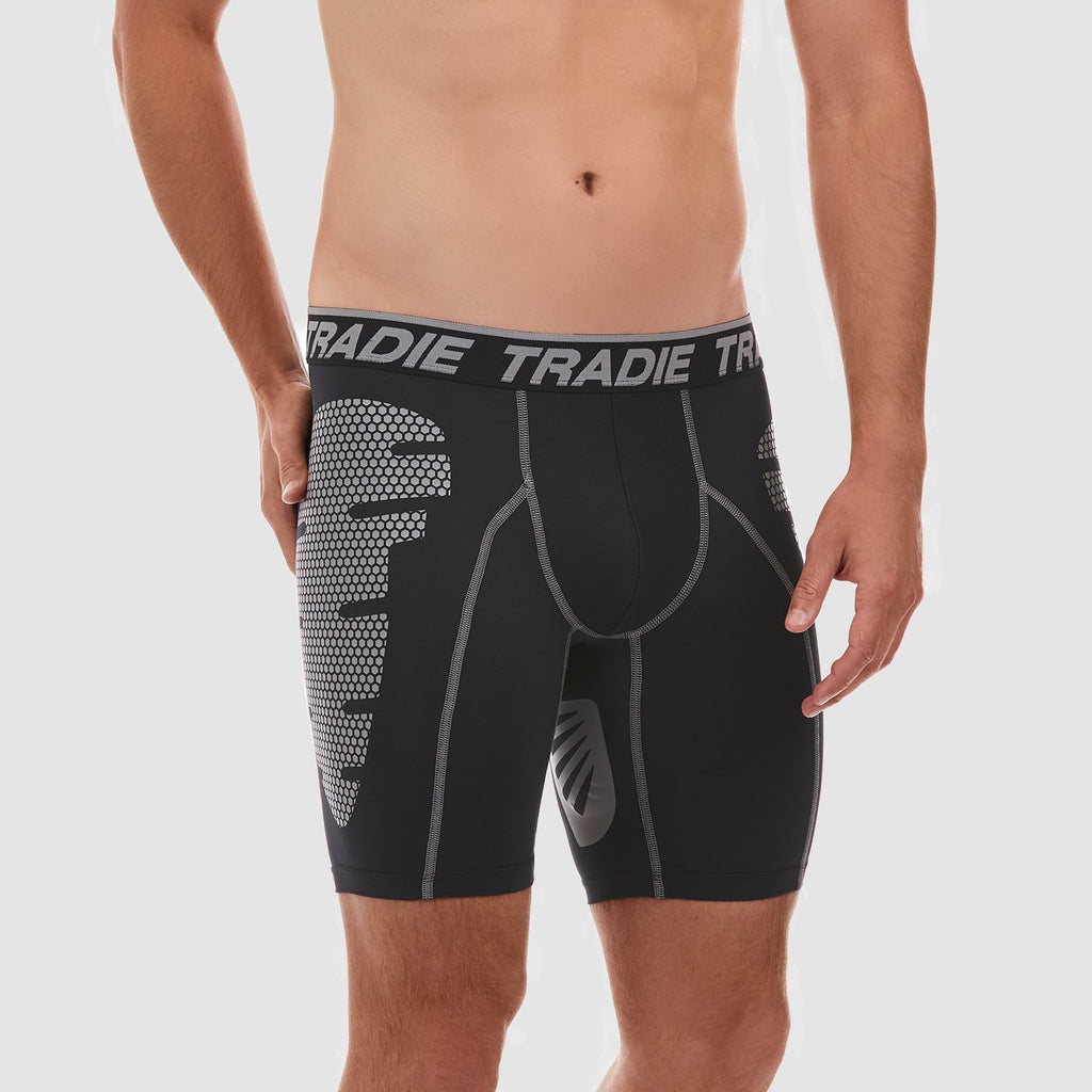 Men's Tech Long Leg Trunk - Black | TRADIE